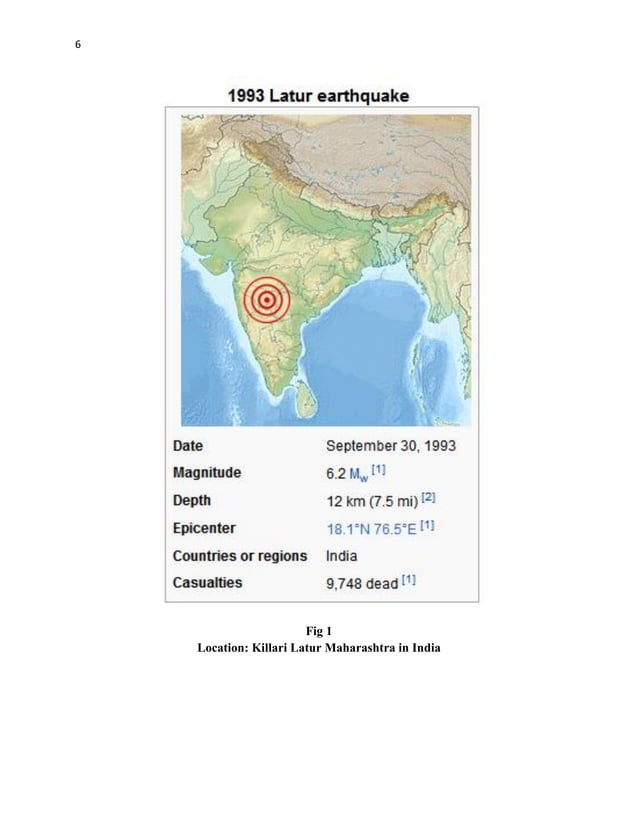 LATUR-KILLARI EARTHQUAKE 1993 REPORT | PDF | Civil Engineering Industry | Industries