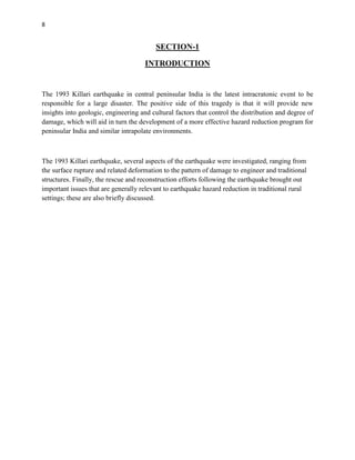 LATUR-KILLARI EARTHQUAKE 1993 REPORT | PDF