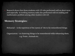 Metacognition in Persons with Learning Disability | PPT