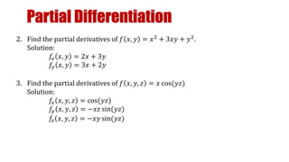 Higher Derivatives & Partial Differentiation | PPTX
