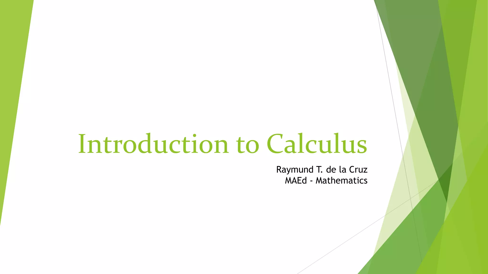 Math Analysis I | PPT