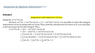 Integration of Trigonometric Functions | PPTX
