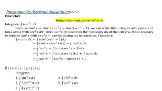 Integration of Trigonometric Functions | PPTX