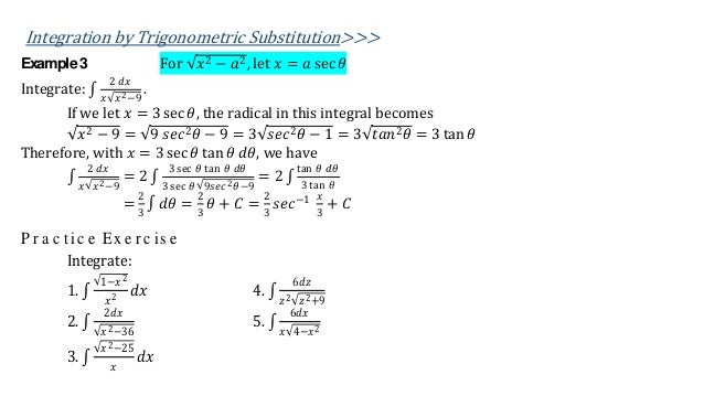 Integration of Trigonometric Functions Integration of Trigonometric Functions