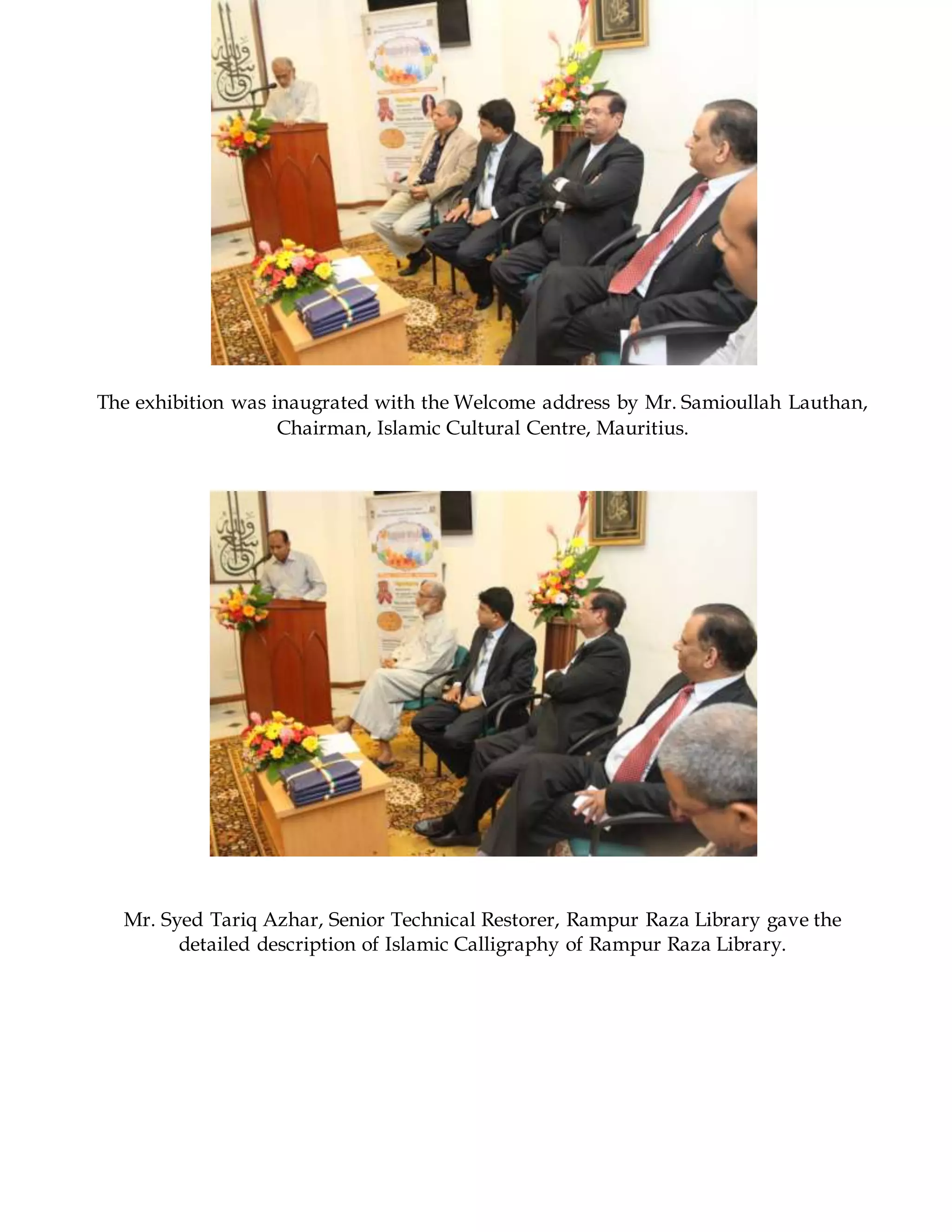 Islamic Calligraphy Exhibition in Mauritius | DOCX