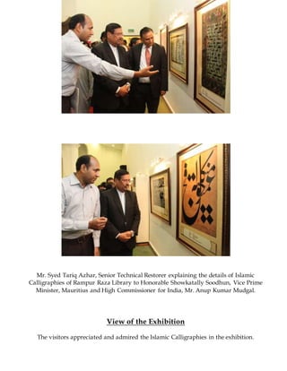 Islamic Calligraphy Exhibition in Mauritius | DOCX