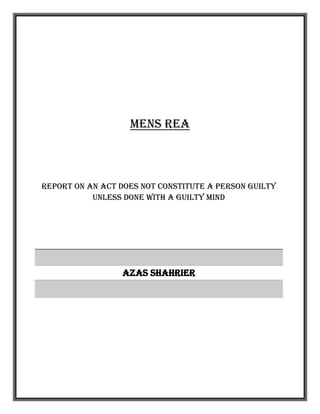 Mens Rea | PDF