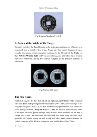 Report on HISTORY OF MONEY IN CHINA | PDF