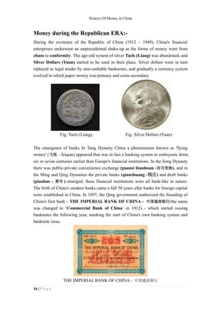 Report on HISTORY OF MONEY IN CHINA | PDF | Stamps and Coins | Collecting