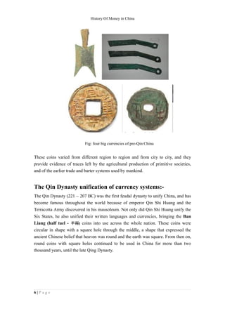 Report on HISTORY OF MONEY IN CHINA | PDF | Stamps and Coins | Collecting
