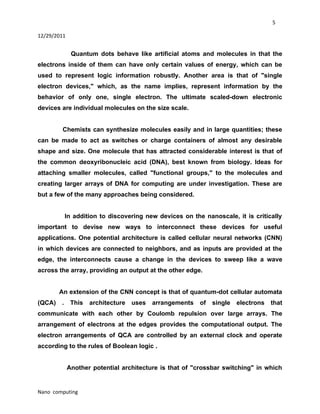Report on nano computing | RTF