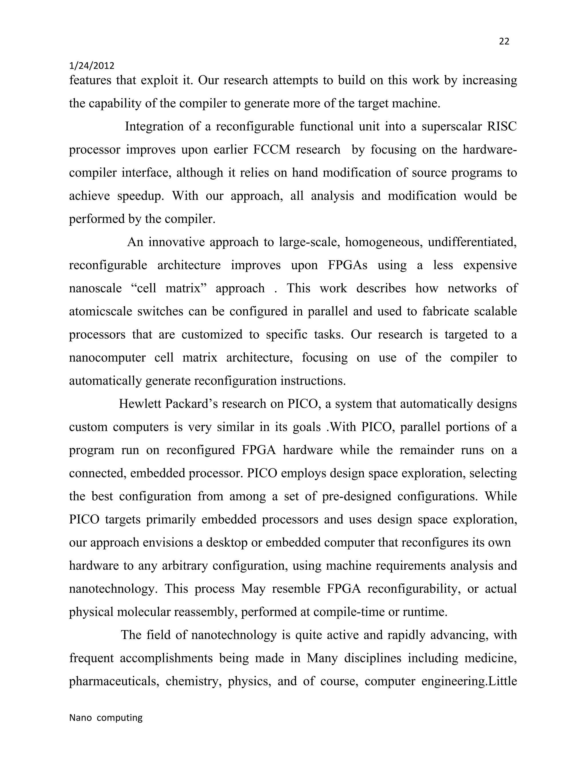 Report on nano computing | RTF