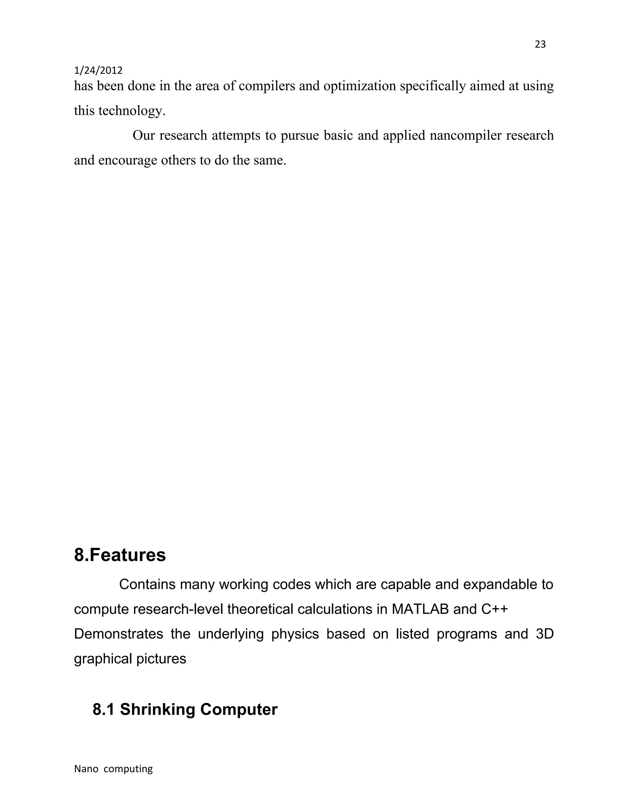 Report on nano computing | RTF