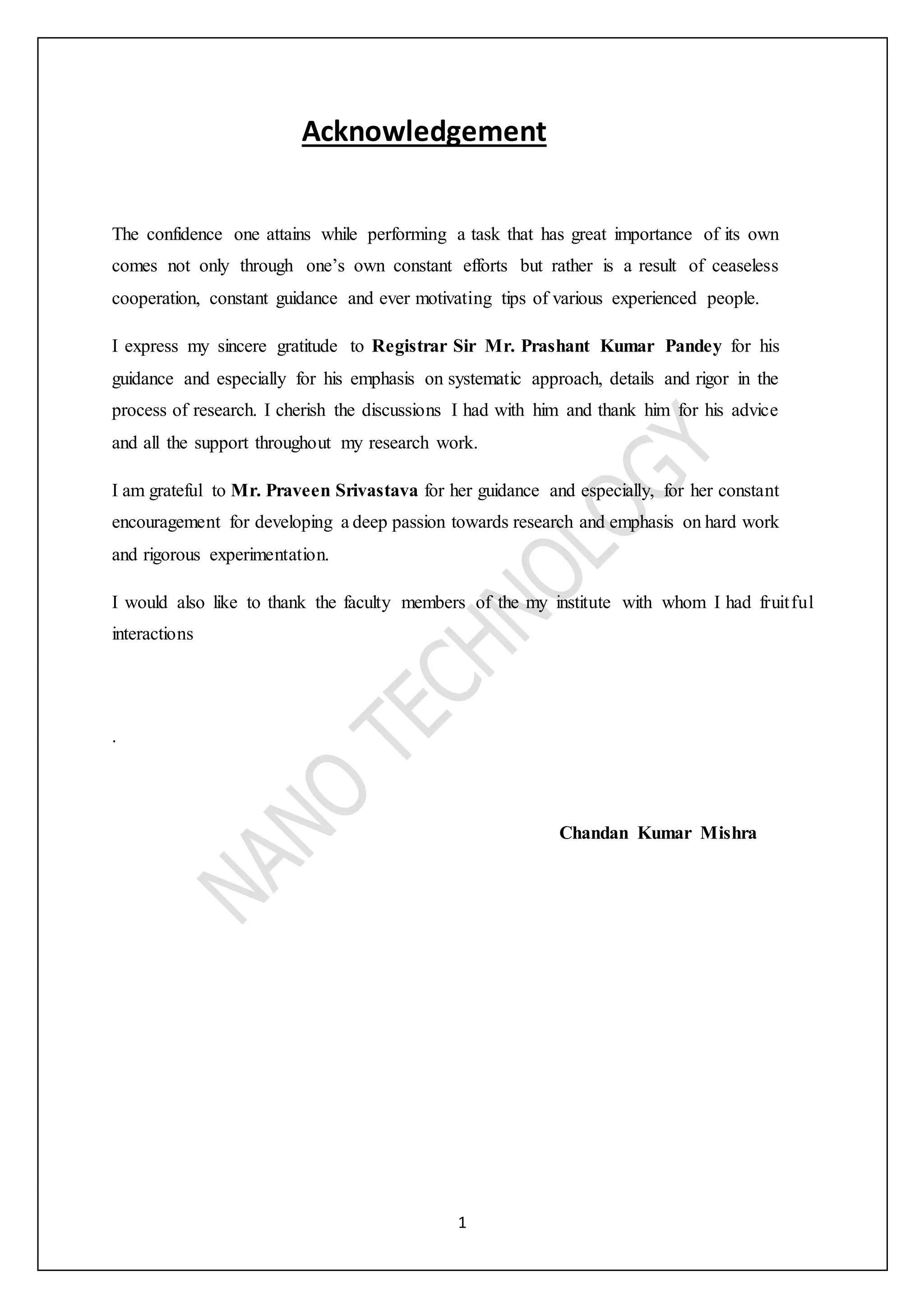 Report on nano technology | DOCX