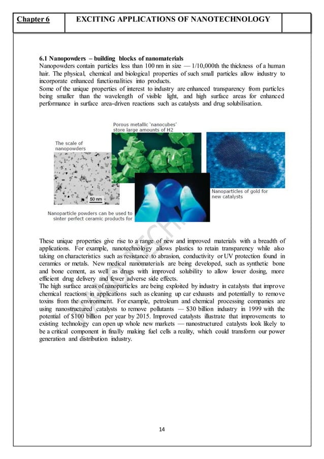 Report on nano technology | DOCX | Physics | Science