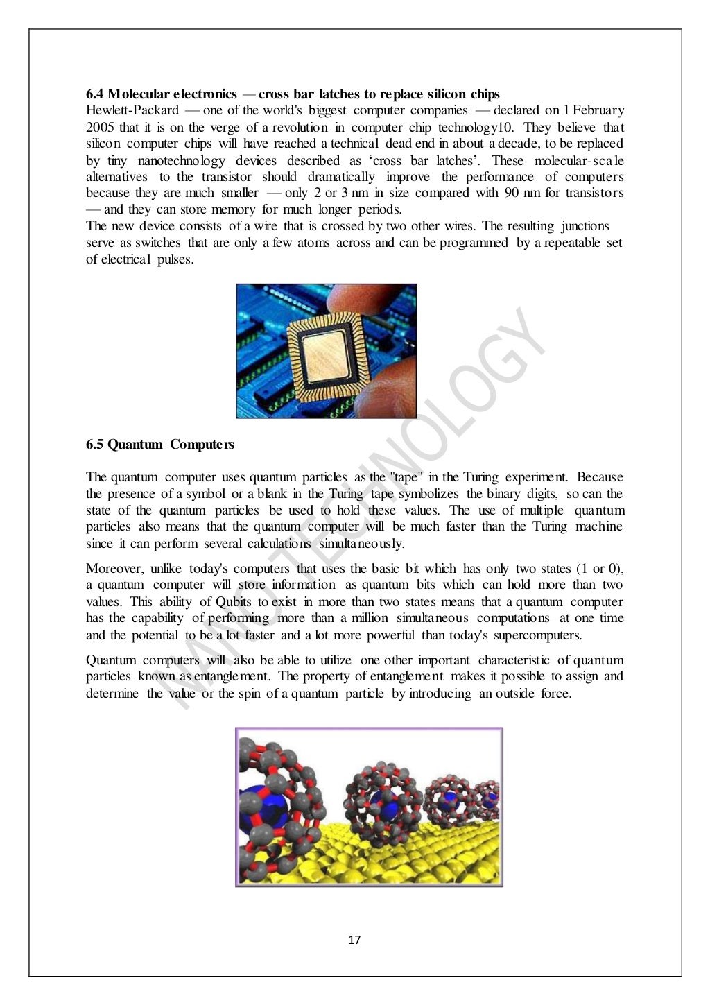 Report on nano technology