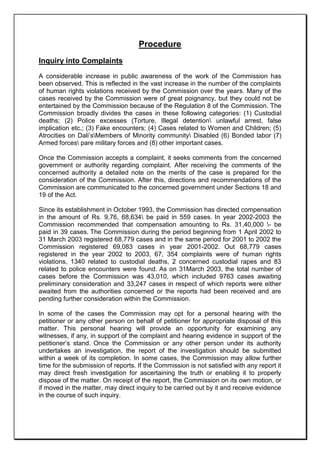 Report on National_Human_Rights_Commission | DOCX | Law