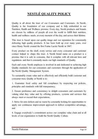 Report on nestle | DOCX