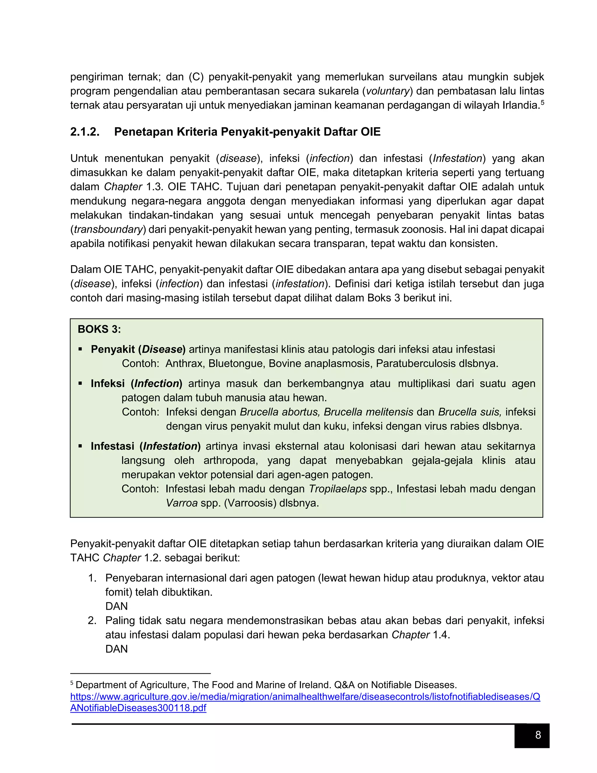 Penyakit-penyakit Hewan Yang Wajib Dilaporkan (Notifiable Animal ...