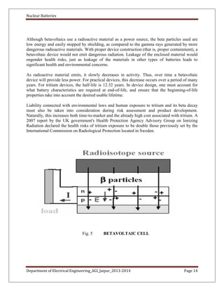 Report on nuclear batteries | DOCX