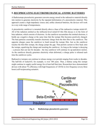 Report on nuclear batteries | DOCX