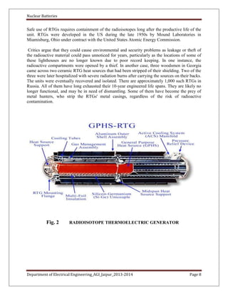 Report on nuclear batteries | DOCX