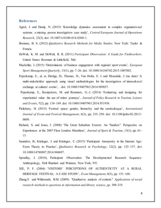 Report on participant observation final 15.10 | Arts and Crafts ...