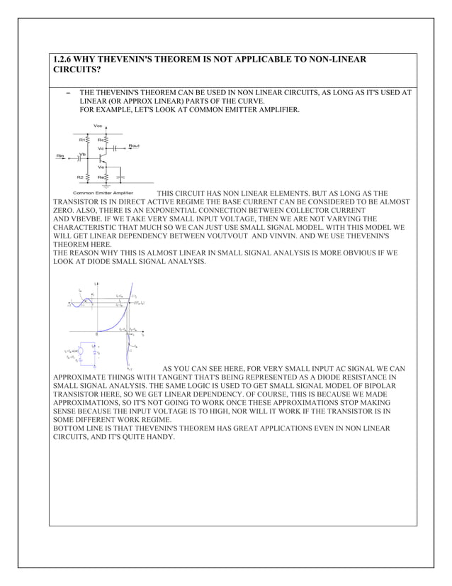 Report on Thevenin's theorem | PDF | Computer Networking | Computing