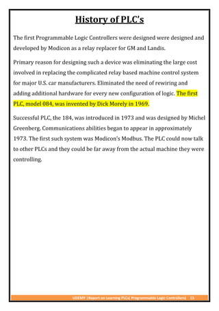 Report on PLC traning | PDF | Operating Systems | Computer Software and ...