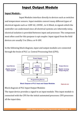 Report on PLC traning | PDF | Operating Systems | Computer Software and ...