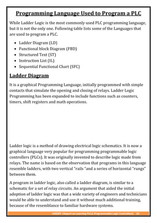 Report on PLC traning | PDF | Operating Systems | Computer Software and ...