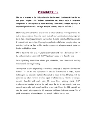 Report on polymer use in civil engineerinng | DOCX
