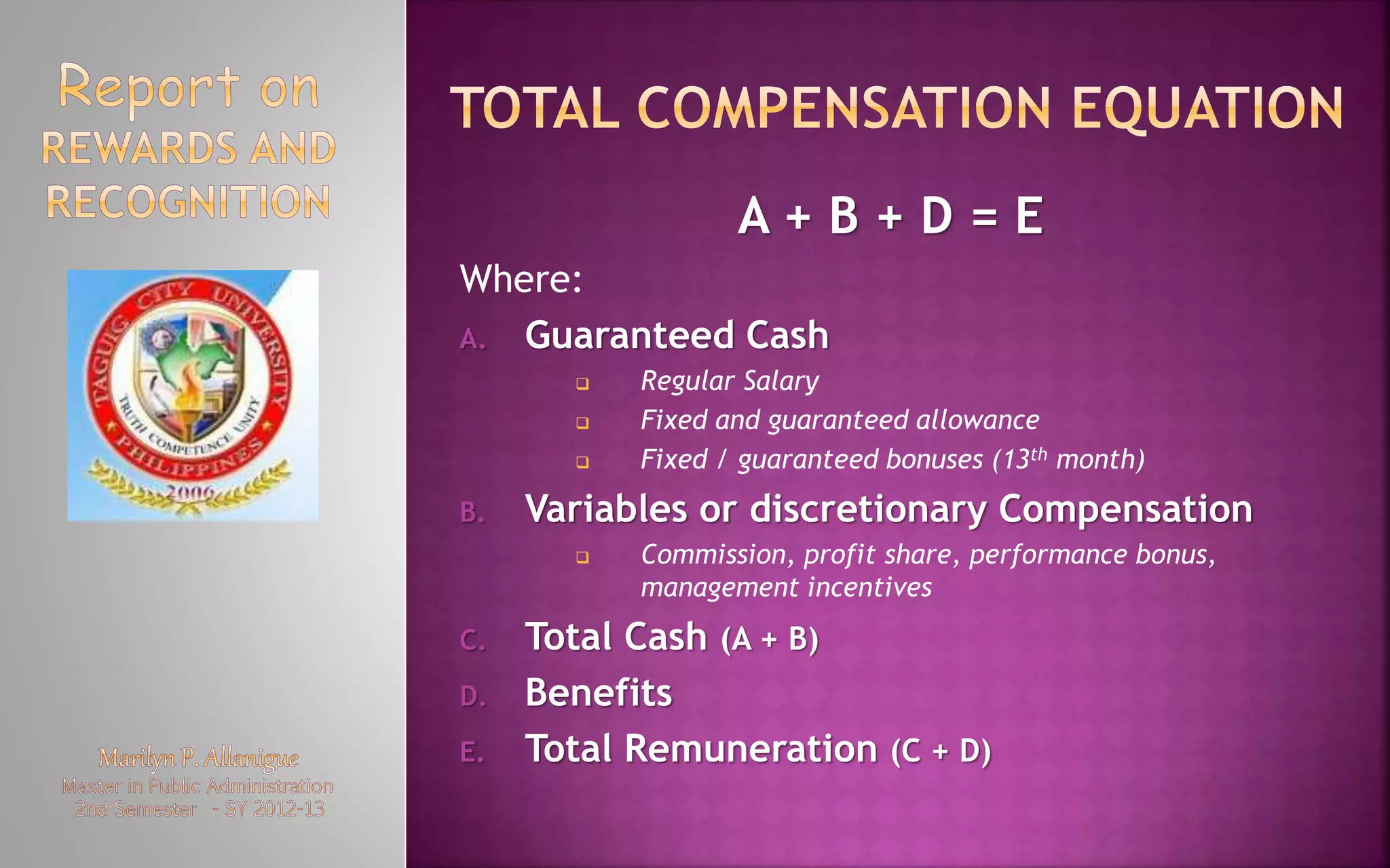 Reward and Recognition | PPTX