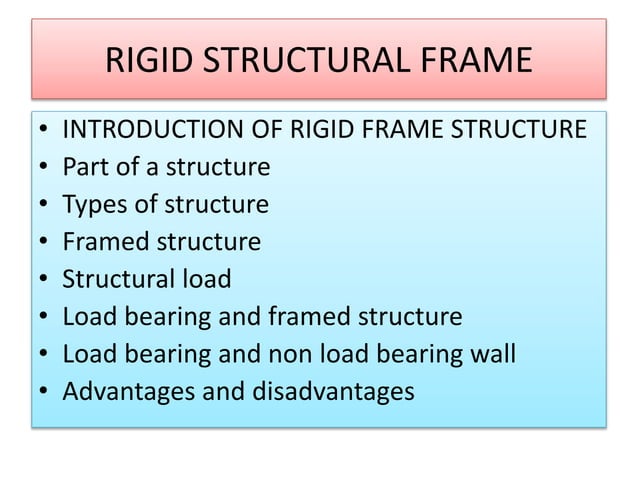 Report on rigid frame structures | PPTX