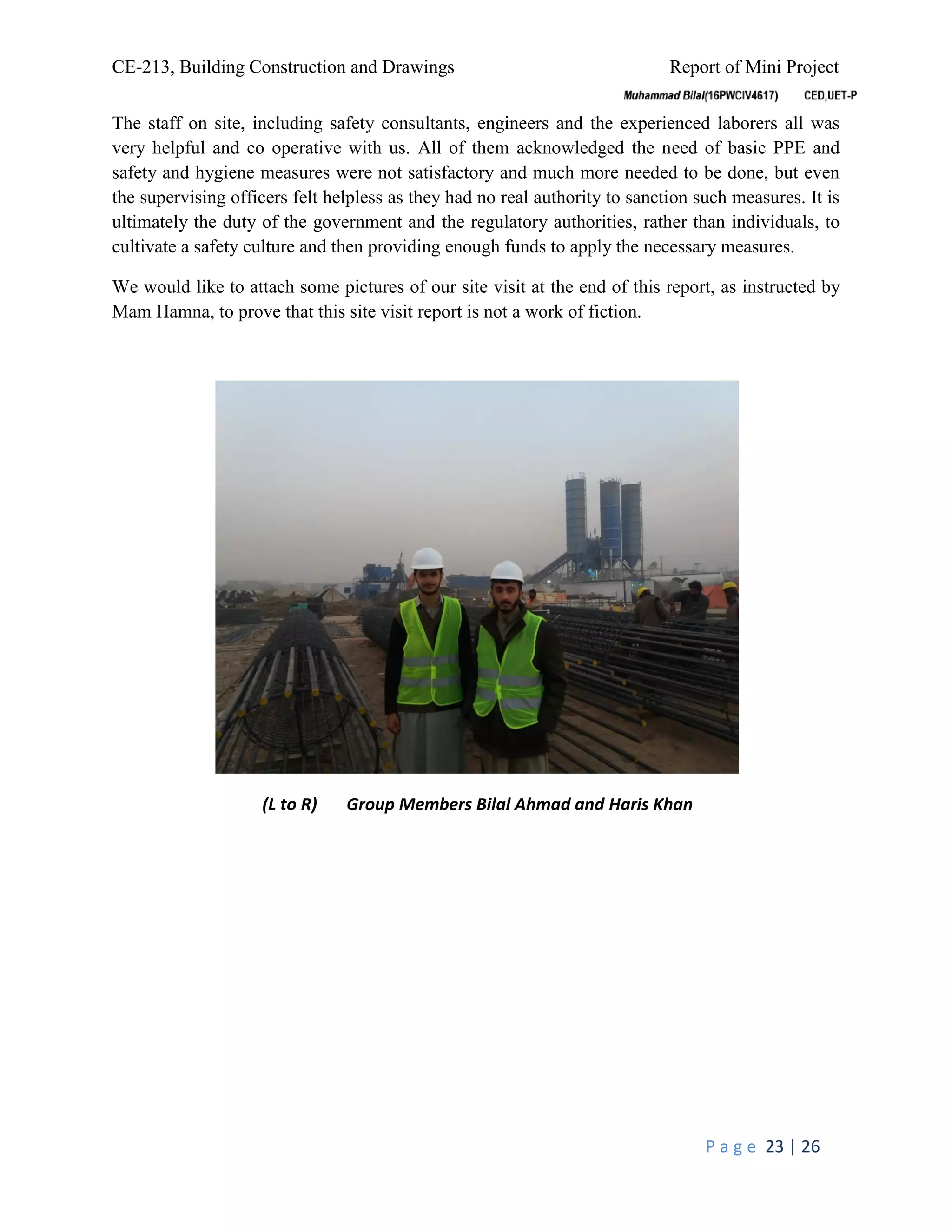 Report on safety measures during construction | PDF