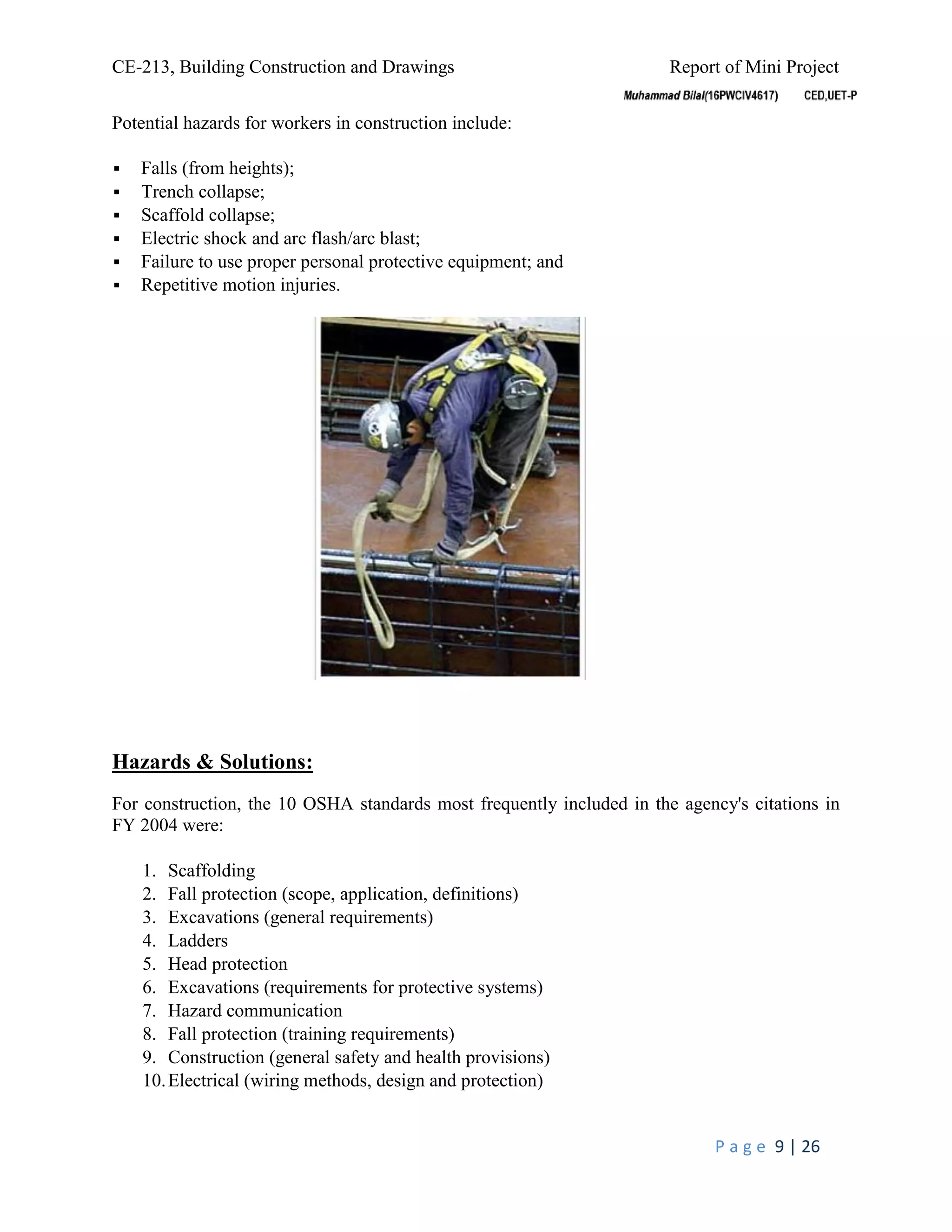 Report on safety measures during construction | PDF