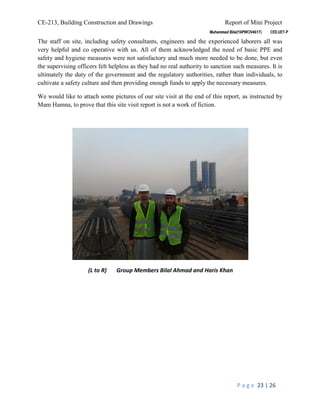 Report on safety measures during construction | PDF