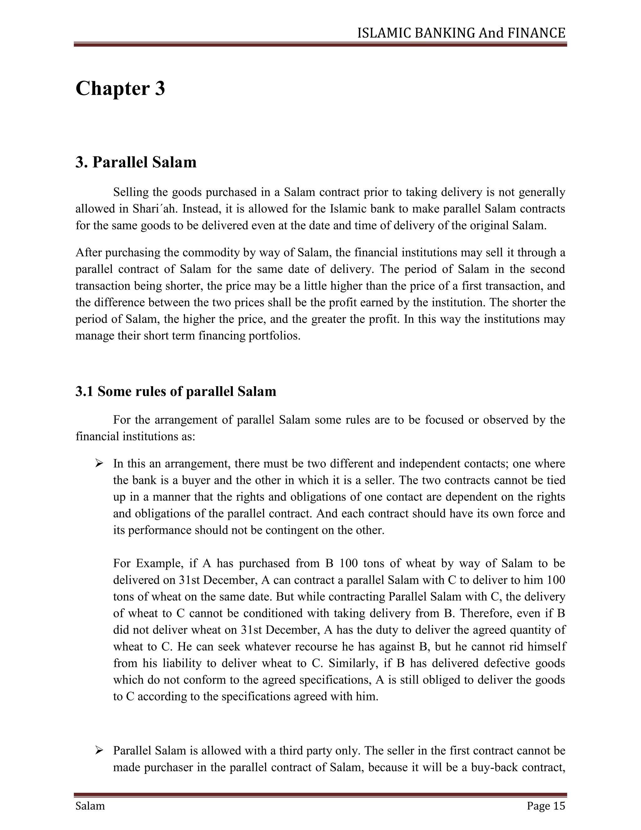 Report on Salam Islamic Banking | DOCX
