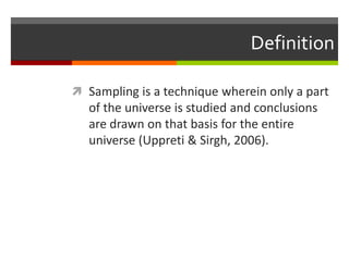 Sampling: An Introduction | PPTX