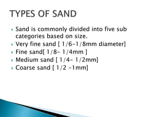 Report on sand | PPT