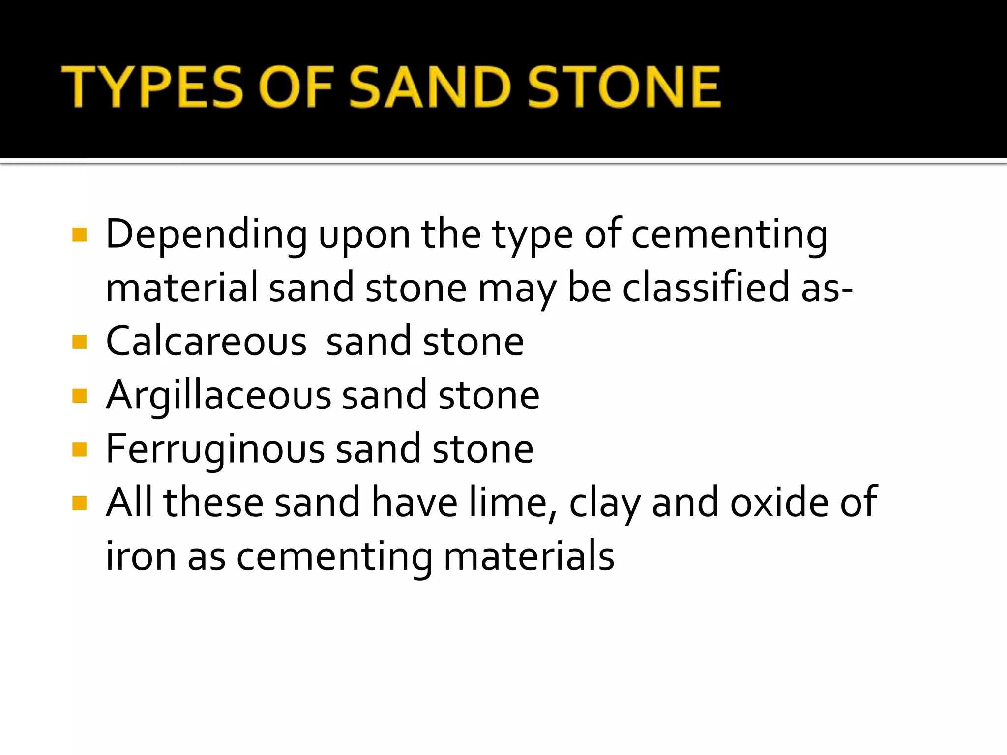 Report on sandstone | PPTX