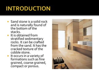 Report on sandstone | PPTX