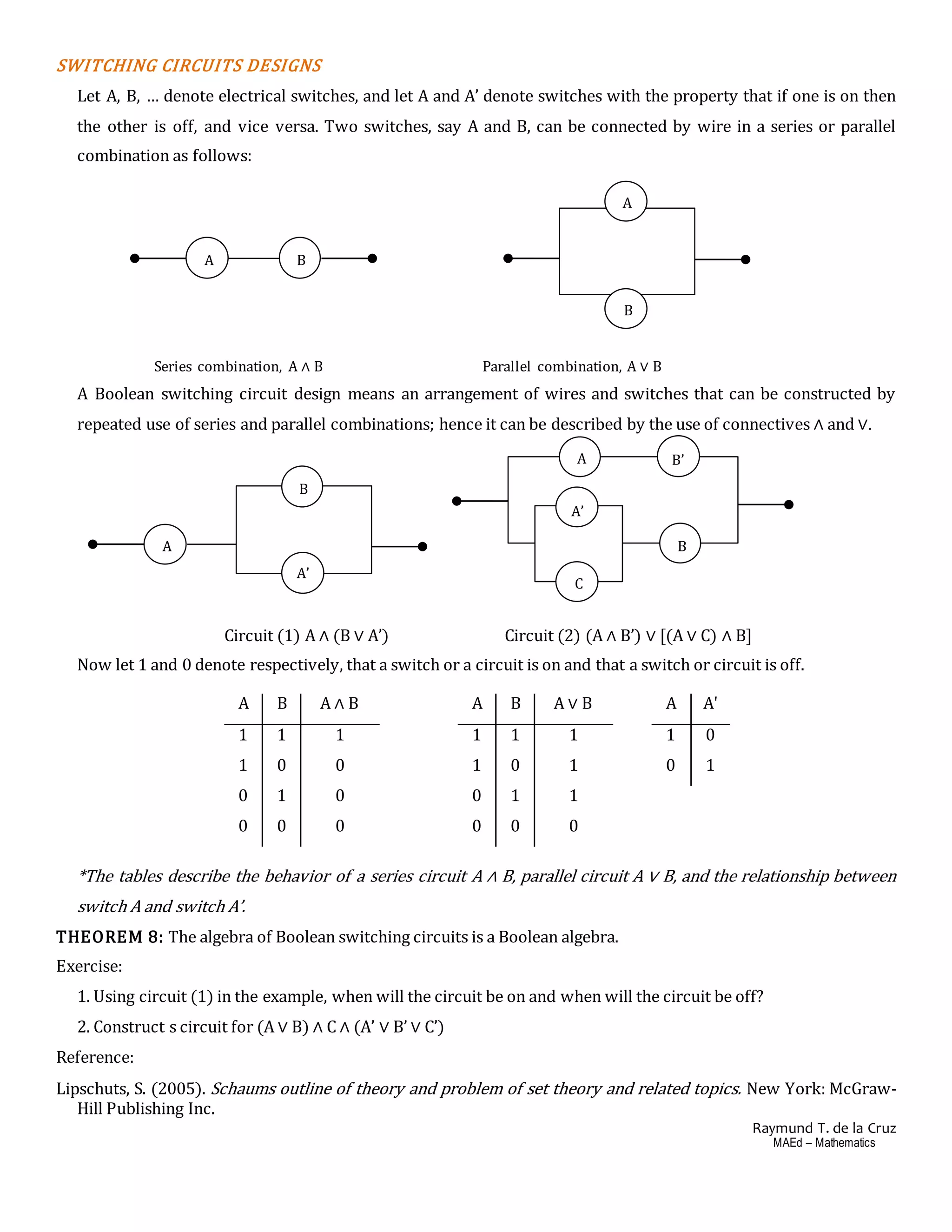 Report on set theory | DOCX