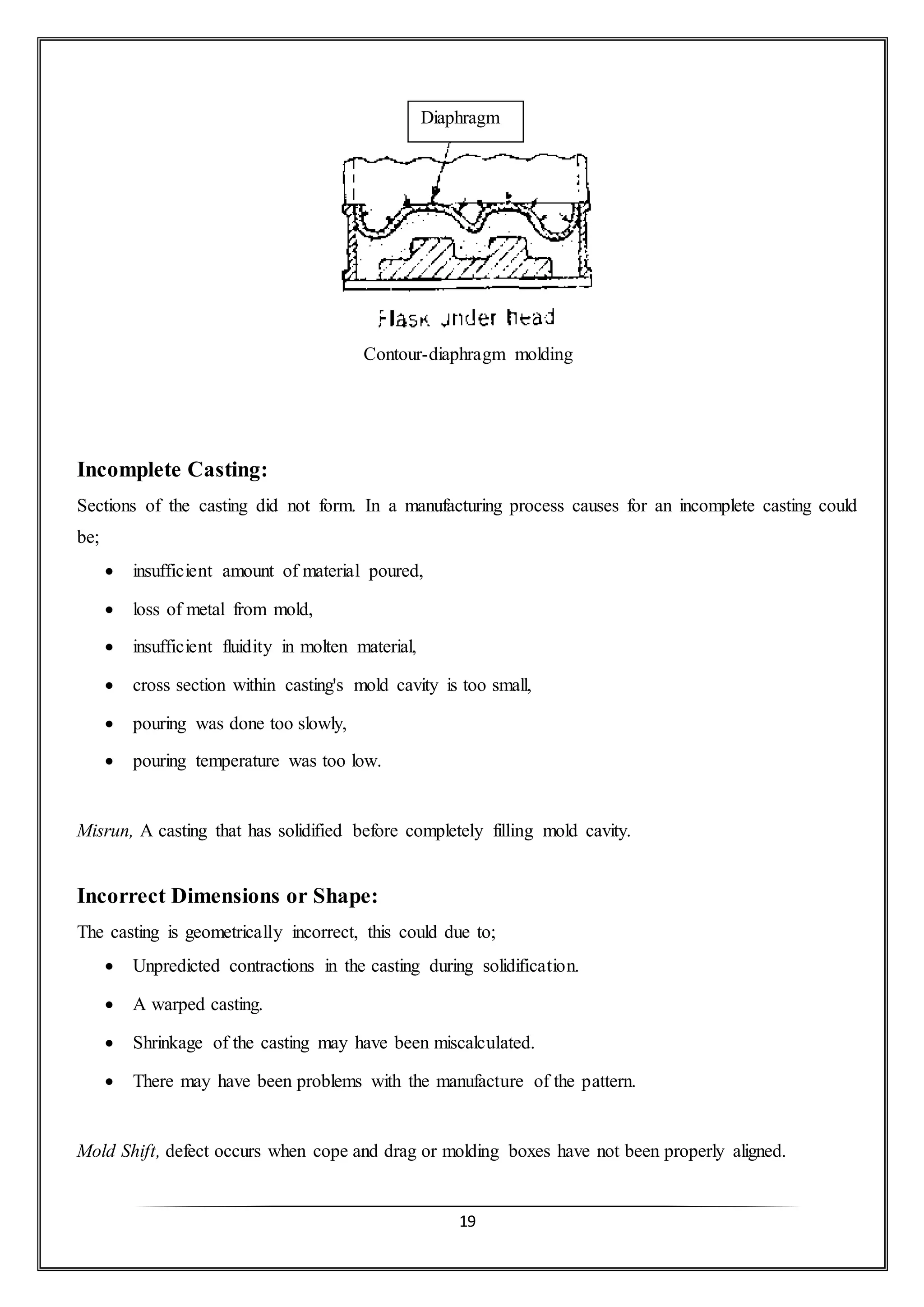 Report on shell molding | DOCX