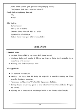 Report on shell molding | DOCX