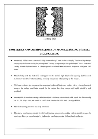 Report on shell molding | DOCX