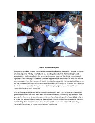 Report on skin disease outbreak at shingkhar primary school | DOCX