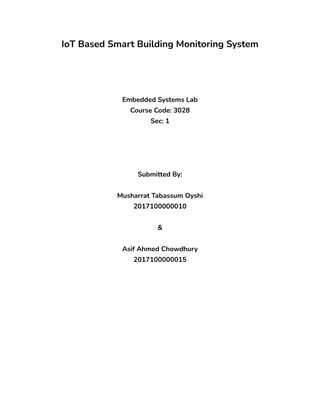 Report on smart building monitoring system | PDF