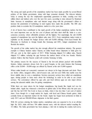 Report on smartphone industry and their effects on indian market | PDF