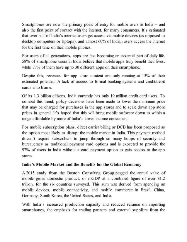 Report on smartphone industry and their effects on indian market | PDF